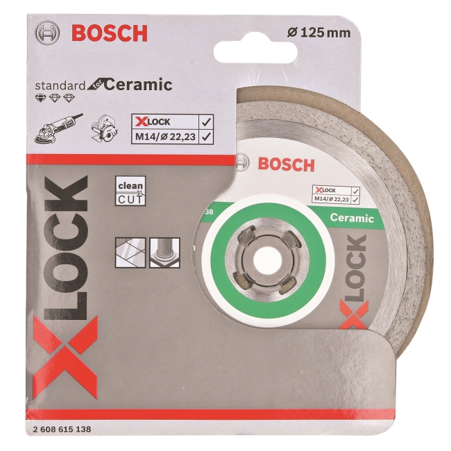 Dimanta griešanas ripa 125x22.23x1.6mm X Lock Standart for Ceramic